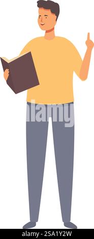 Dad reading book for kid icon cartoon vector. Sleep child tired ...