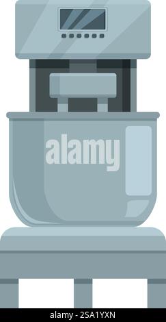 Bread production equipment icon cartoon vector. Modern oven. Machine ...