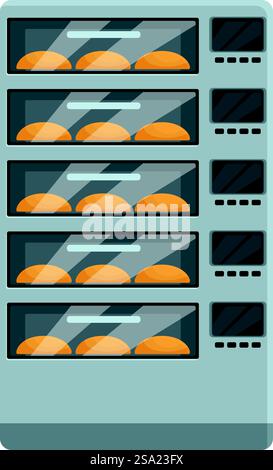 Bread factory oven icon cartoon vector. Bakery production. Seed plant ...