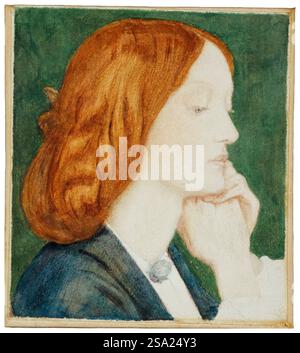 The portrait of Elizabeth Siddal, an English model, poet, and artist ...