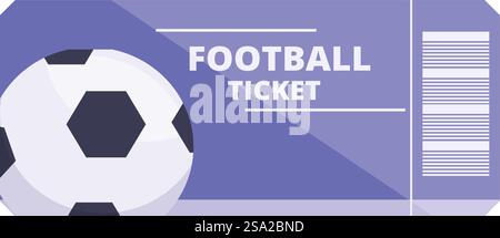 Invitation football ticket icon cartoon vector. Single field receipt ...