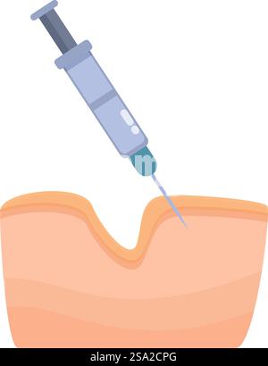 Botox injecting icon cartoon vector. Face treatment. Medicine dermal ...