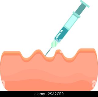 Botox injection icon cartoon vector. Skin treatment. Care therapy ...