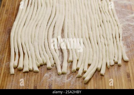 Pici, Siena's specialty, thick handmade pasta in Italy Stock Photo - Alamy