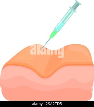 Skin botox injection icon cartoon vector. Therapy treatment. Cure ...