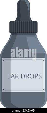 Infection ear drops icon cartoon vector. Acoustic perception. Care ...