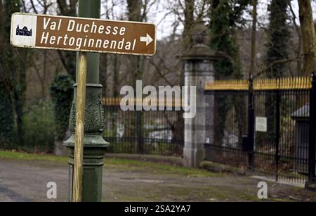 Illustration picture shows a sign for Val Duchesse - Hertoginnedal ...