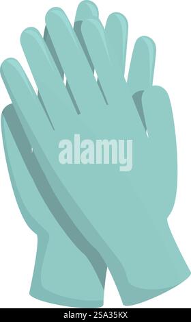 Illustration of blue disposable gloves used for health and hygiene ...