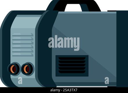 Digital illustration of a compact, portable generator for modern ...