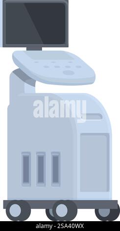 Vector illustration of a contemporary ultrasound diagnostic medical ...