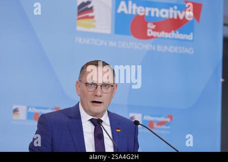 Deutschland, Berlin, Reichstag, Pressekonferenz: Tino Chrupalla ...