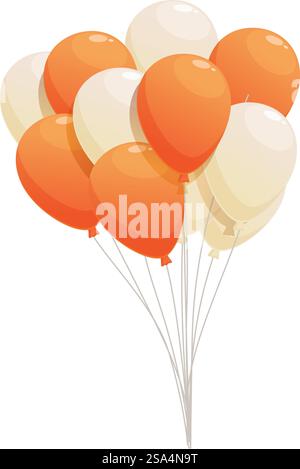 orange balloon helium floating Stock Vector Image & Art - Alamy