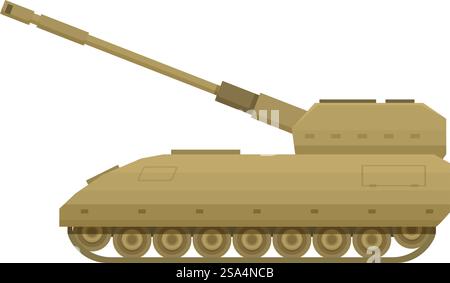 Self-propelled howitzer artillery system archer shoots projectile shell ...