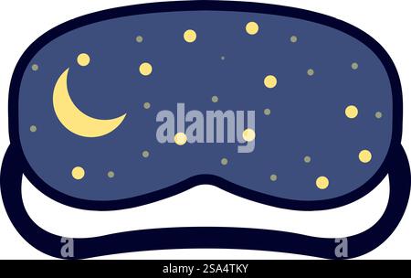 Cute sleep mask with crescent moon and stars for sleeping well Stock ...