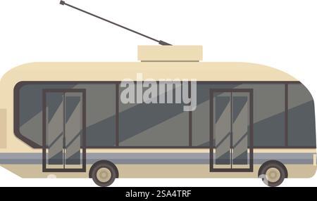 Modern trolleybus isolated on white background for transportation ...