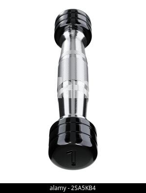 Round Chrome Dumbbell with number 8, weightlifting gym equipment top ...