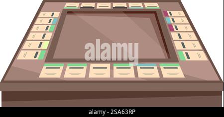 Board game with empty cards lying on wooden table top view Stock Vector ...
