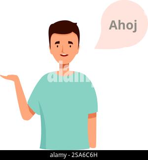Person or Man Waving His Hand and Saying Greeting Auf Wiedersehen in ...