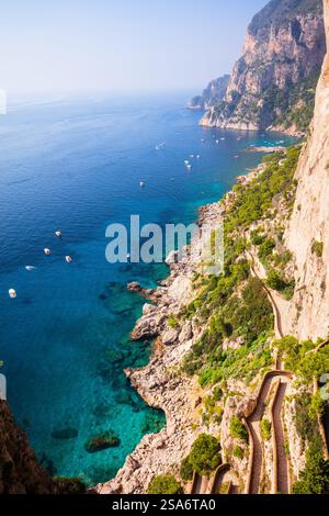 Via Krupp serpentine path on Capri island in Italy Stock Photo - Alamy