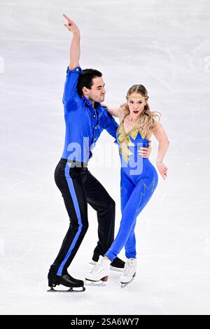 Hanna JAKUCS & Alessio GALLI (NED), during Ice Dance Rhythm Dance, at ...