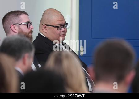 White House Communications Director Steven Cheung is seen in the Oval ...