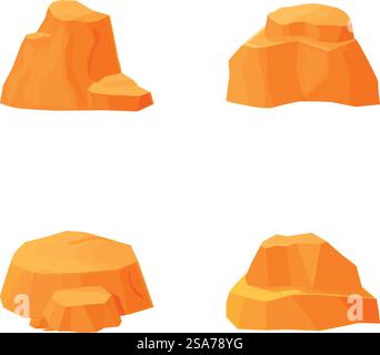 Four vector illustrations of geological rock layers Stock Vector Image ...