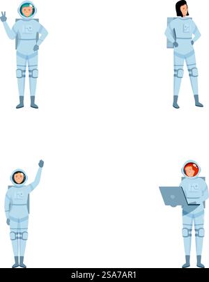 Collection of illustrated characters showing various hand signals and ...