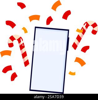 sweet candy cane confetti Stock Vector Image & Art - Alamy