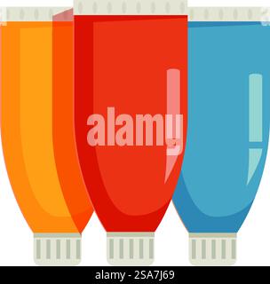 red paint tube school supply Stock Vector Image & Art - Alamy