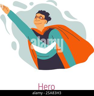 Jungian archetype of Hero, personage with cape Stock Vector Image & Art ...