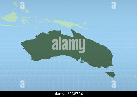 Map of Australia, highlighted on the world map, Australia on the world ...