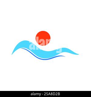 Ocean Wave Logo vector illustration design Template - Vector Stock ...