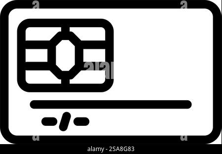 emv card bank payment line icon vector illustration Stock Vector Image ...