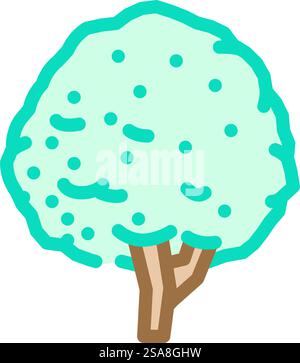 neem tree jungle amazon icon doodle illustration Stock Vector Image ...