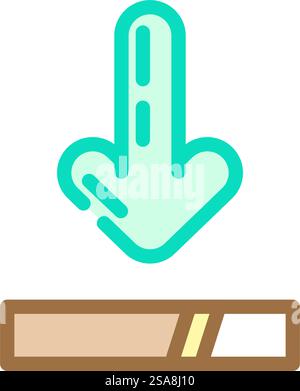 arrow pointing loading process color icon vector illustration Stock ...