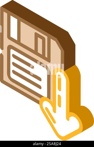 floppy disk saving loading data line icon vector. floppy disk saving ...