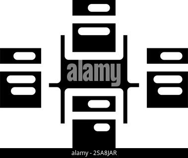 relational database glyph icon vector illustration Stock Vector Image & Art - Alamy