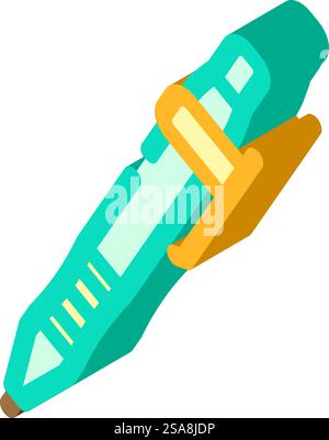 drafting pencil architectural drafter isometric icon vector ...