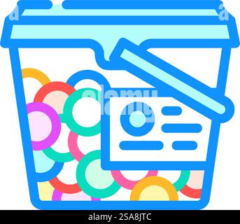 sensory beads fidget toy line icon vector. sensory beads fidget toy ...