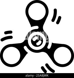 fidget spinner fidget toy glyph icon vector illustration Stock Vector ...
