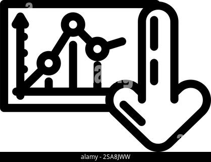 diagram loading statistical data line icon vector illustration Stock ...