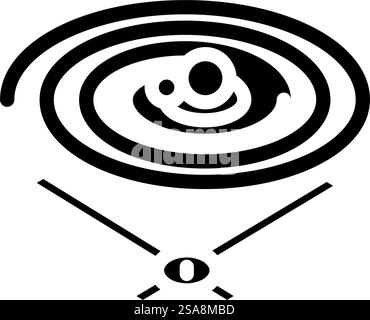 gravity waves space exploration glyph icon vector illustration Stock ...