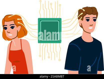 Brain-computer interface development abstract concept vector ...