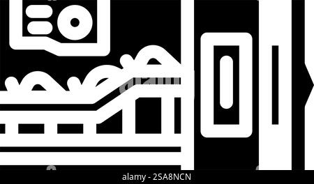 tunnel boring construction vehicle glyph icon vector illustration Stock ...