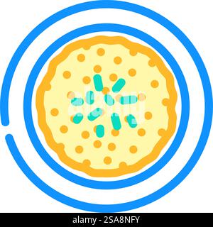 risotto milanese italian cuisine color icon vector illustration Stock ...