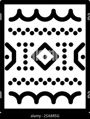 sampler embroidery hobby line icon vector illustration Stock Vector ...