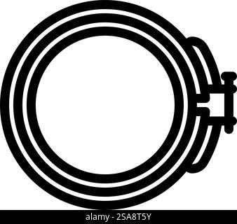 embroidery hoop line icon, outline symbol, vector illustration, concept ...