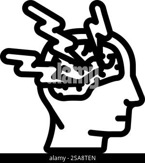 neurological disorders line icon vector illustration Stock Vector Image ...