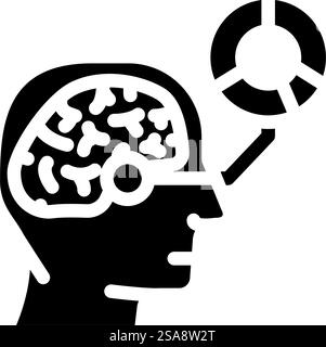 cognitive skills neuroscience neurology glyph icon vector illustration ...