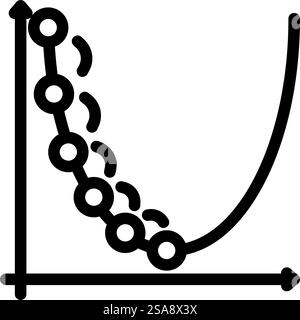 gradient descent algorithm line icon vector illustration Stock Vector Image & Art - Alamy